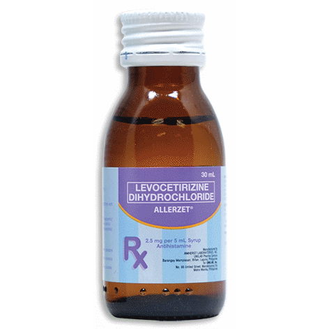 ALLERZET Levocetirizine Dihydrochloride 2.5mg / 5mL Syrup 30mL price in ...